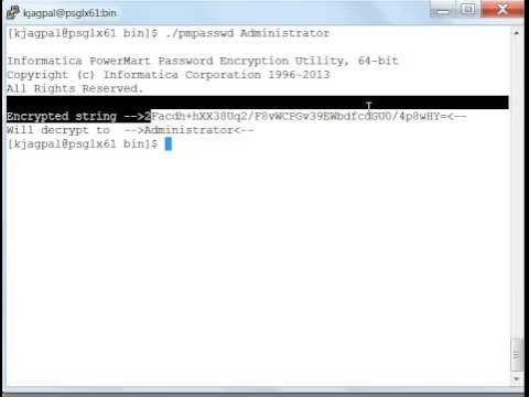 How To Use Encrypted Password in PMCMD Command - YouTube