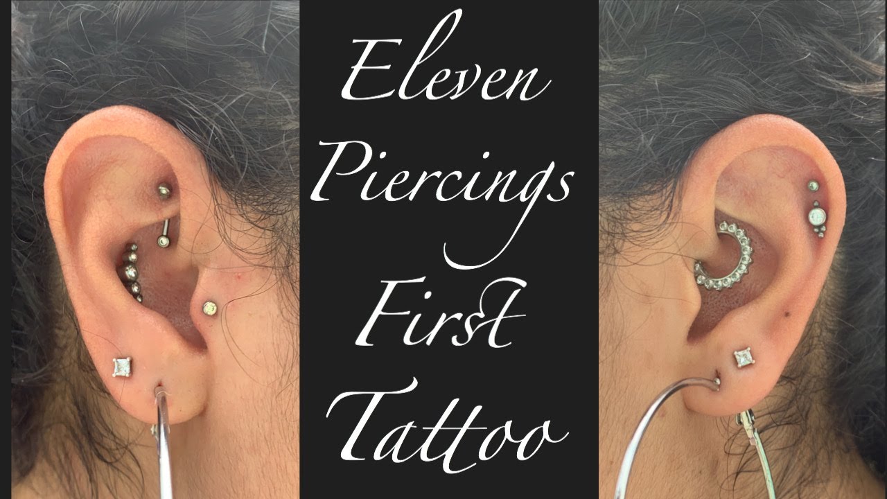 All about MY PIERCINGS and MY FIRST TATTOO Experience!! - YouTube