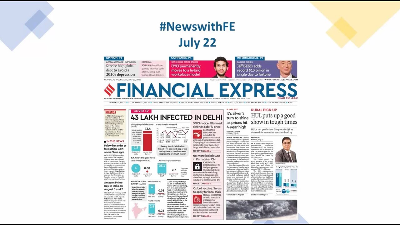 News with Financial Express July 22, 2020 | News Analysis by Sunil Jain ...