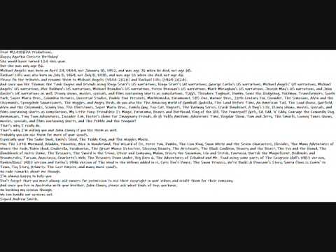 My Happy Agatha Christie Birthday Message Video To M241BHDA