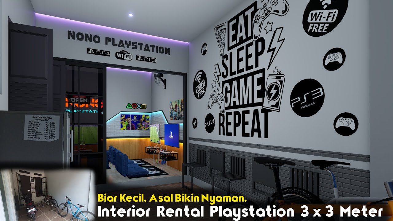 BIAR KECIL ASAL NYAMAN 🎮 RENTAL PLAYSTATION 3x3 METER YANG BIKIN BETAH ...