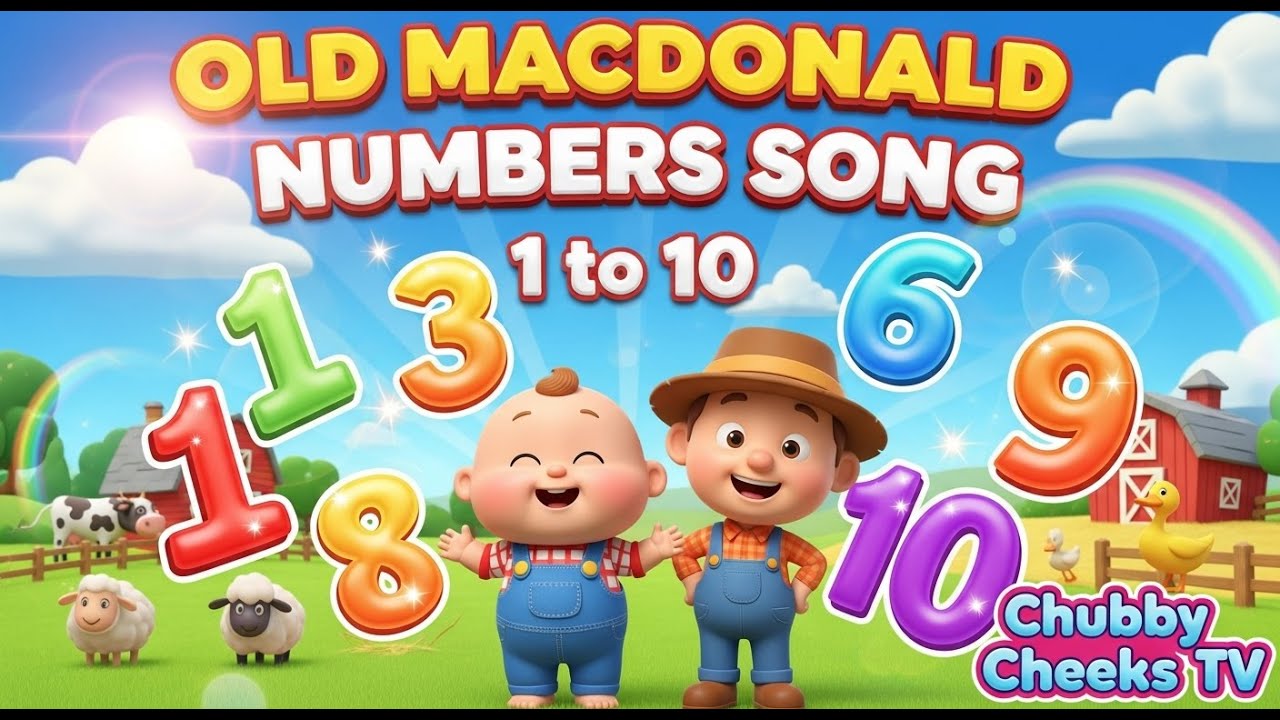 🎶 Old MacDonald Numbers Song 1 to 10 | Fun Learning Counting and Color ...