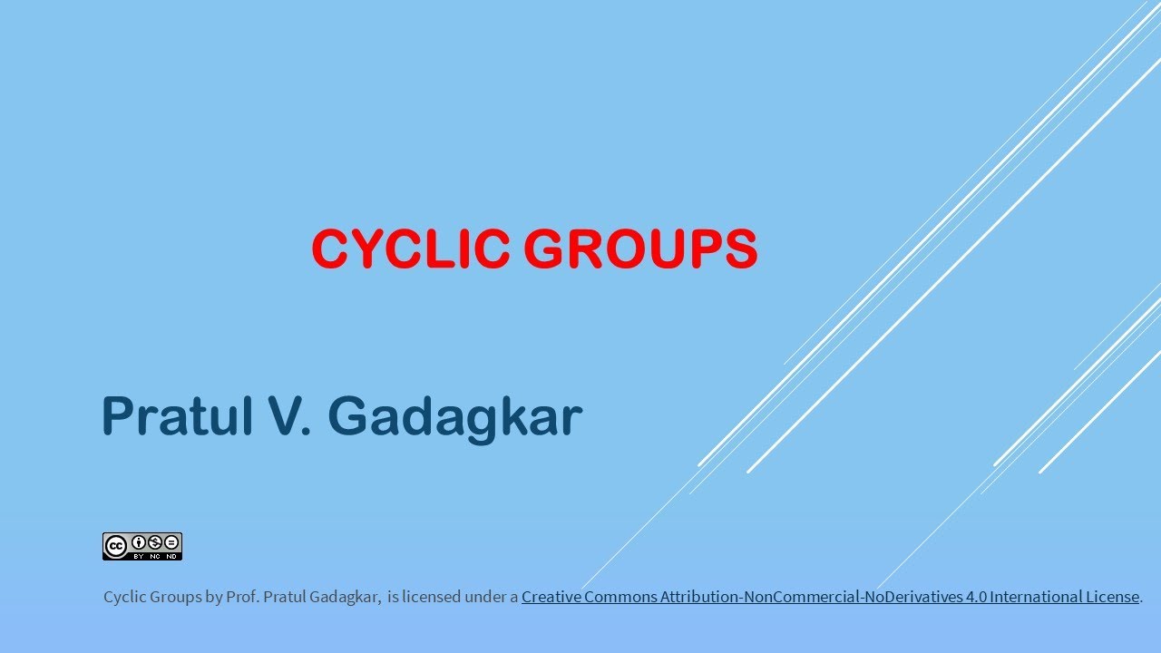Lecture 14 - Cyclic Groups - YouTube