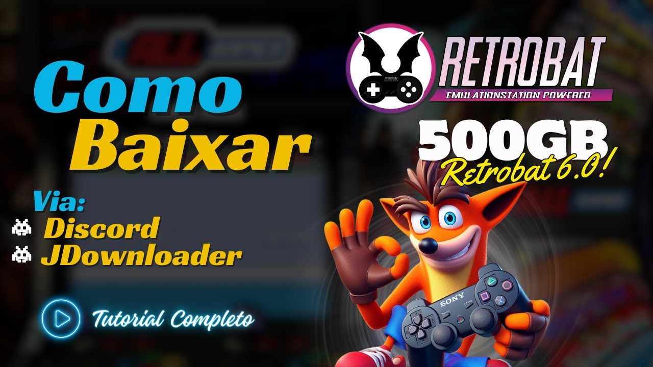 Como pegar o Retrobat 6 de 500GB e outros Packs usando o Discord e o Jdownloader. #multijogos ...