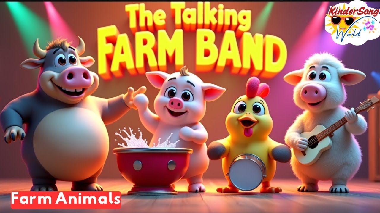 The Talking Farm Band |Farm Animals |kids Song| Farm Animals Sound Song ...