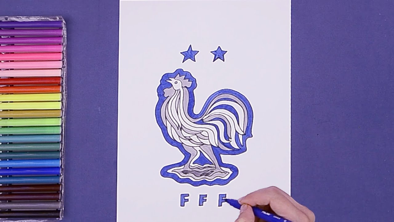 How to draw France National Football Team Logo (2022) - YouTube