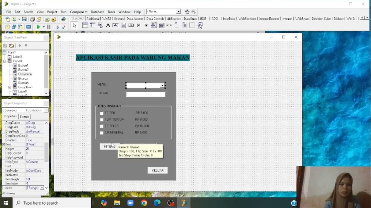 Tugas aplikasi delphi program kasir pada warung - YouTube