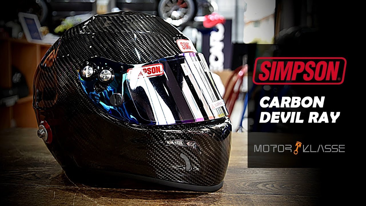 모터클라세 | SIMPSON - Devil ray Carbon Helmet - YouTube