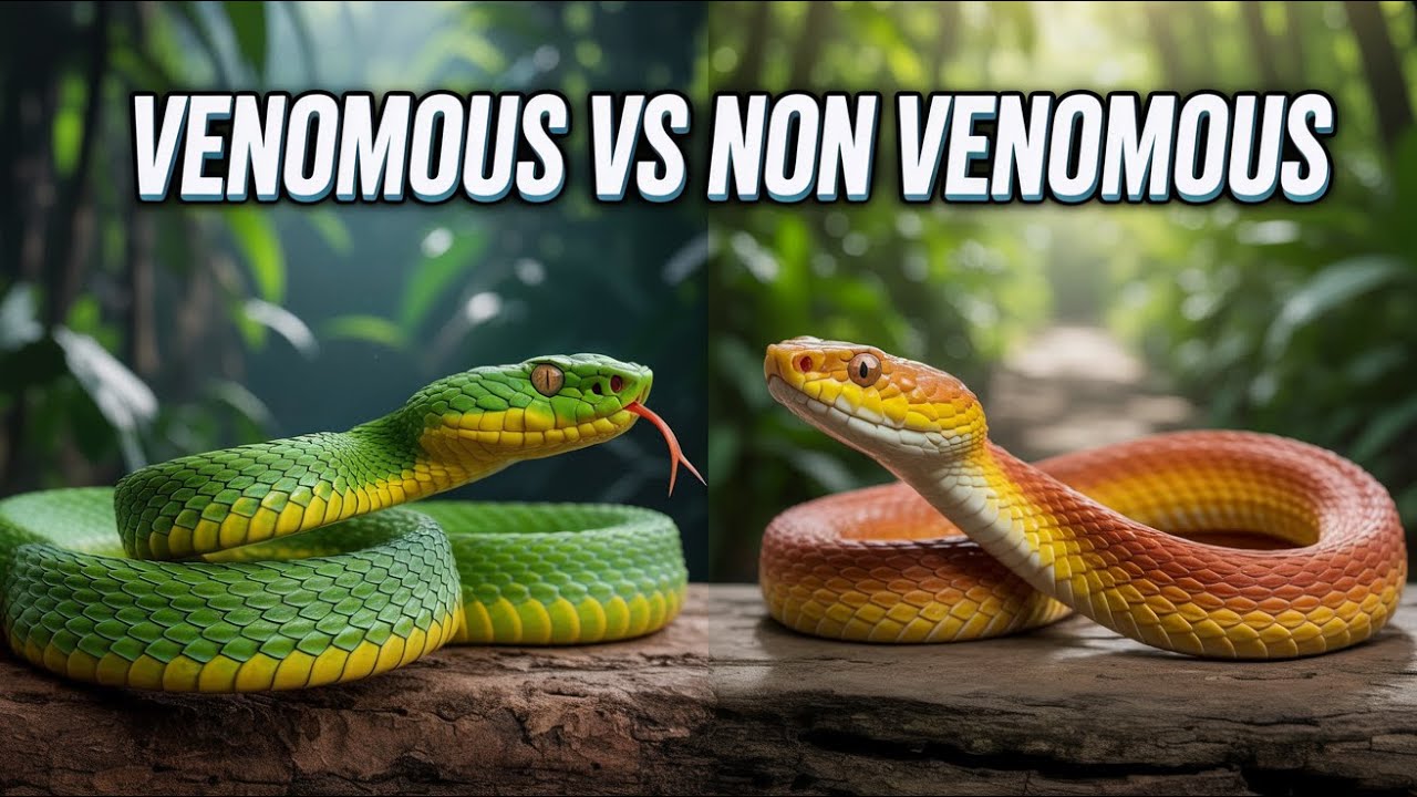 Venomous vs Non Venomous Snakes Spot the Difference - YouTube