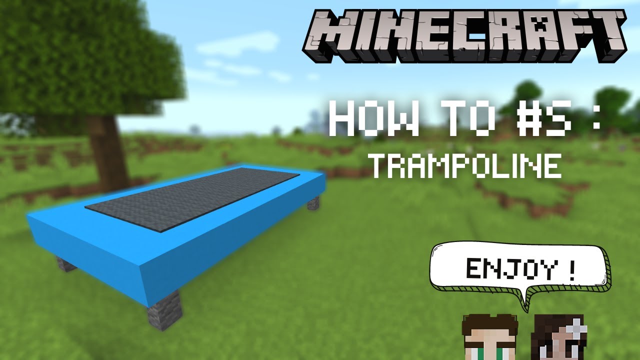 Minecraft: How to Build a Trampoline Tutorial (EASY) - YouTube