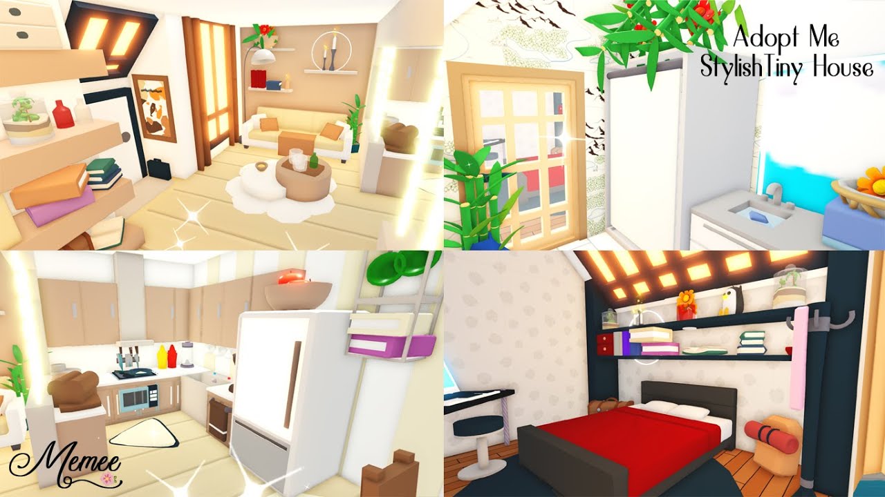 Cosy Stylish Tiny House Tour and Speed Build Adopt Me Roblox Building ...