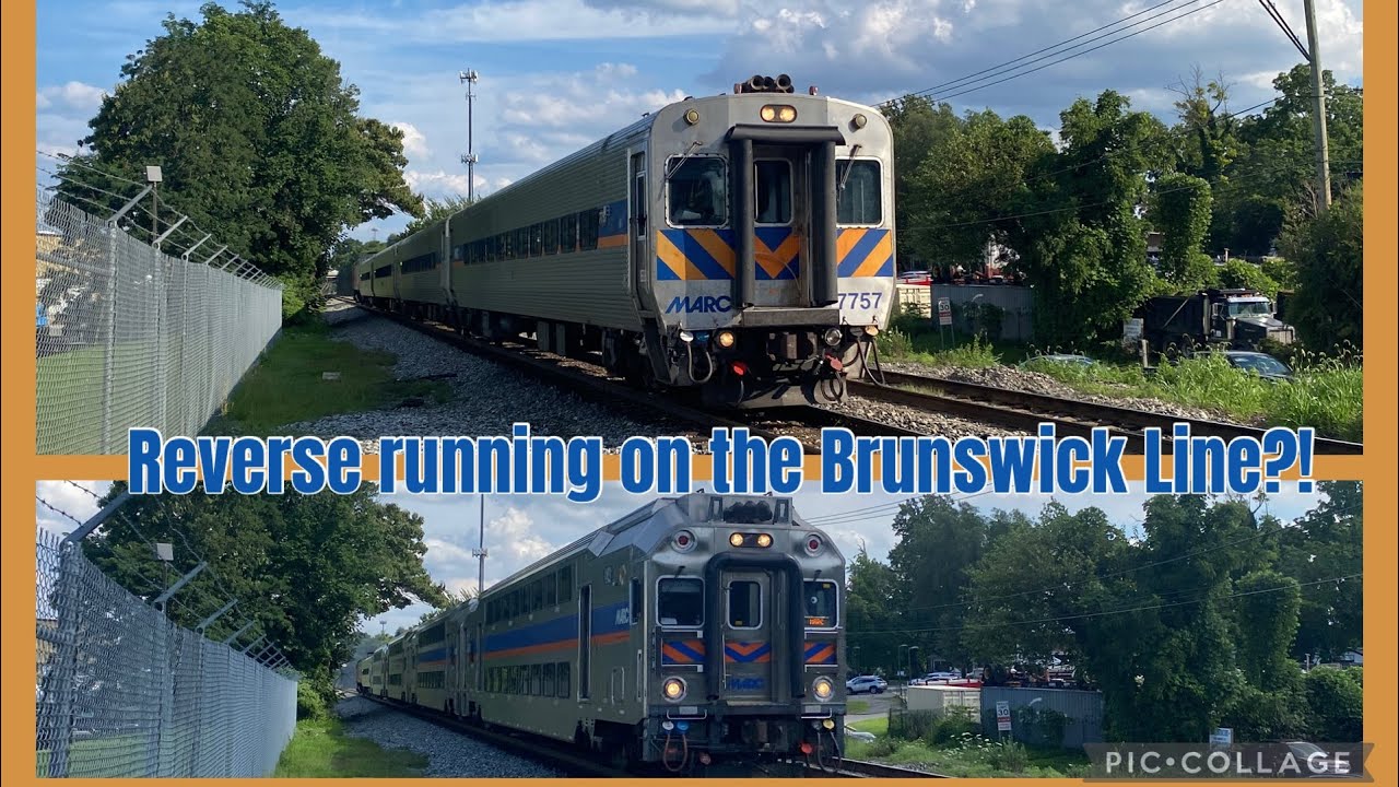 MARC Commuter Reverse Running on the Brunswick Line! - YouTube
