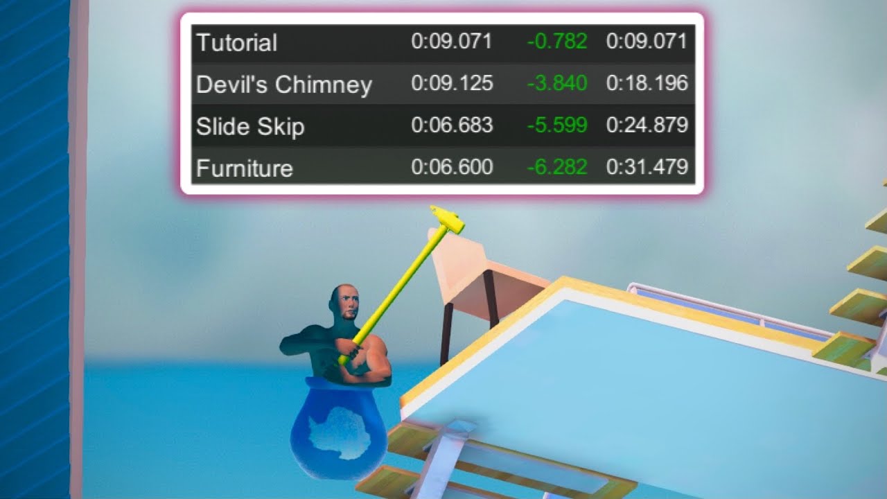 Getting Over It - 24.879 Slide Skip Pace and 31.479 Furniture Pace ...