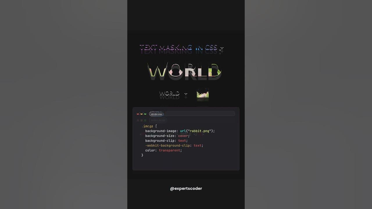 🎭 Text Masking In Css 😏 Css Html Javascript Backend Code Softwareengineer Developer Tech