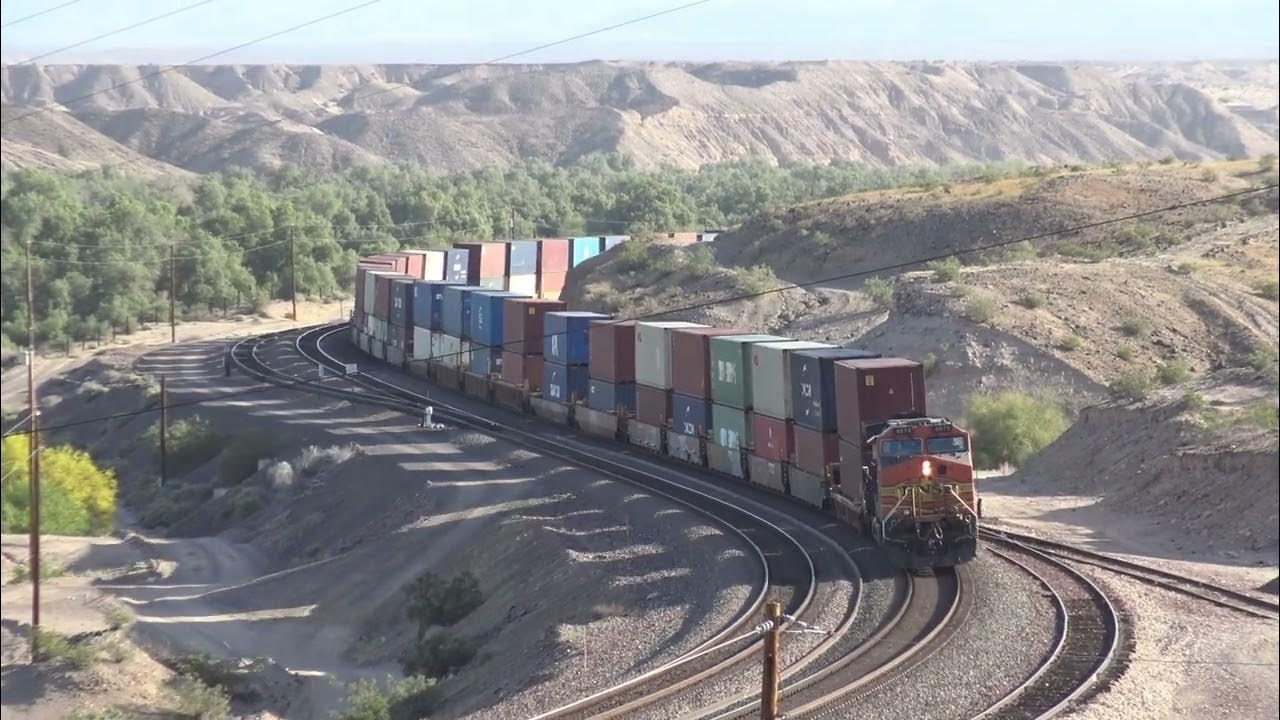The BNSF Seligman Sub Part 2 Park Moabi and Topock April 2024 - YouTube