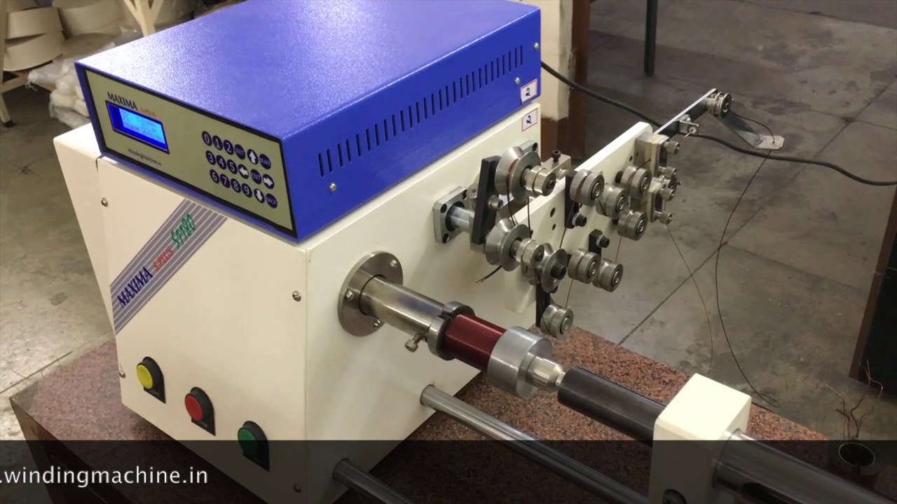 Primary & Secondary Wire Solenoid Winding Machine - YouTube