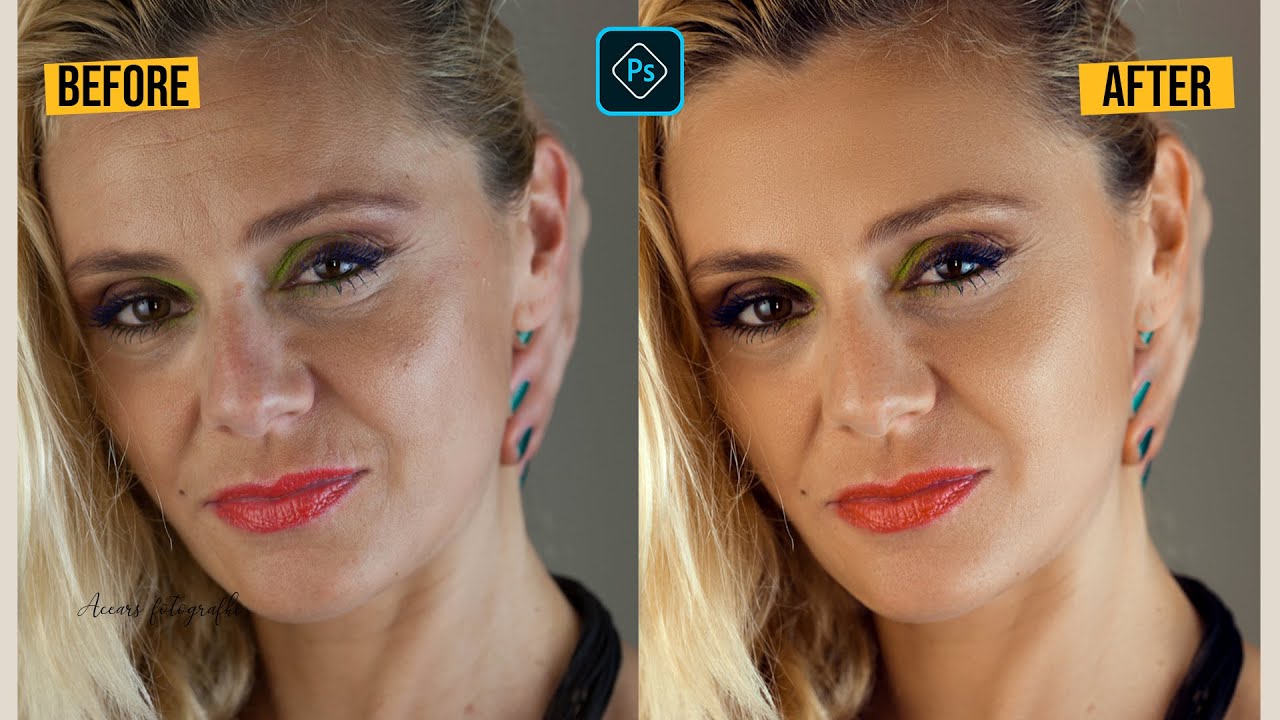 Portrait Retouching Tutorial: Color Correction, frequency Separation, C ...