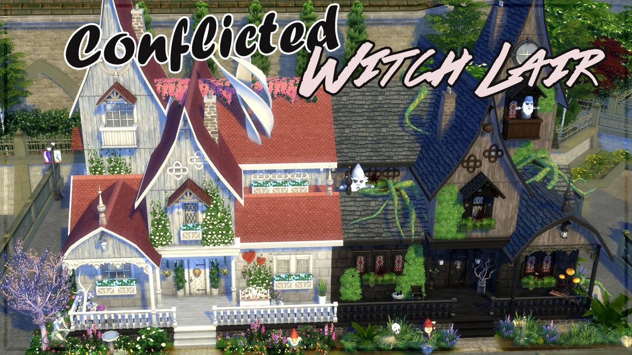 Conflicted Witch Lair - Sims 4 Spooky Group Collab Build - Exterior ...