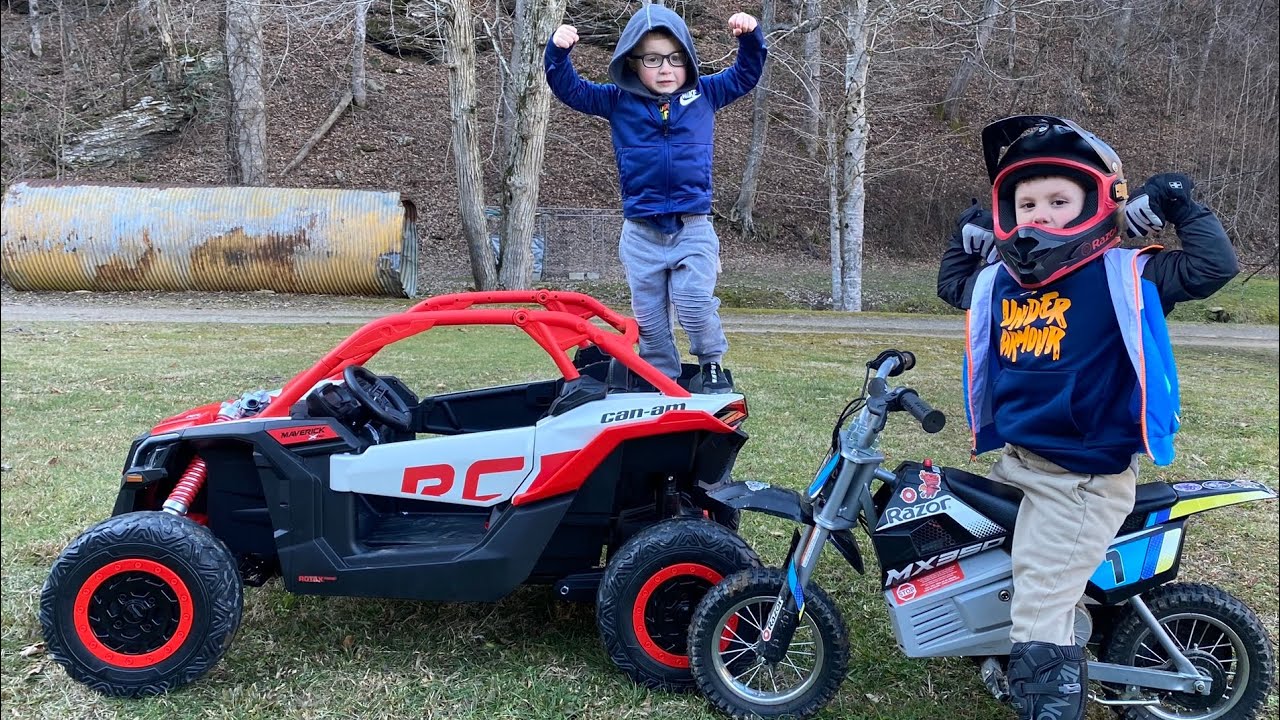First ride of the year on the Can-Am Maverick X3 and Razor Dirt Rocket ...