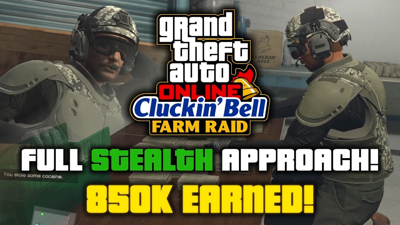 GTA Online: Cluckin Bell Raid $850,000 FULL STEALTH Approach! - YouTube