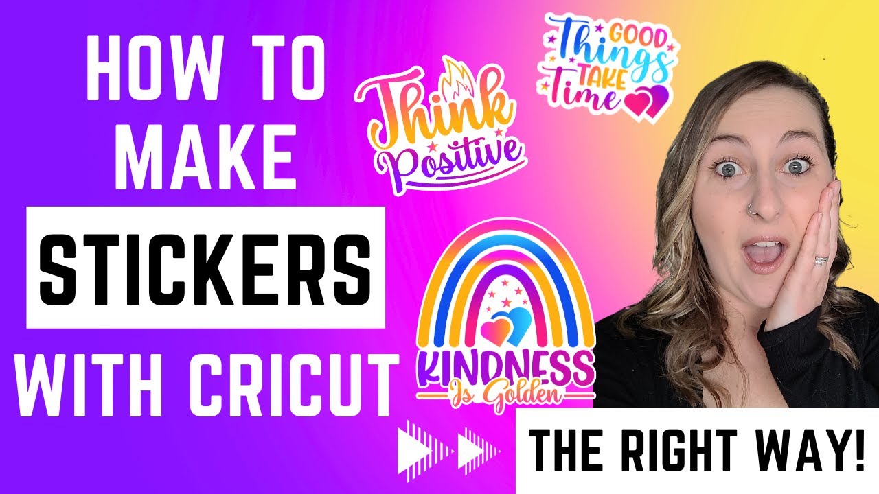 How To Make STICKERS With Cricut Print Then Cut - the RIGHT Way! - YouTube