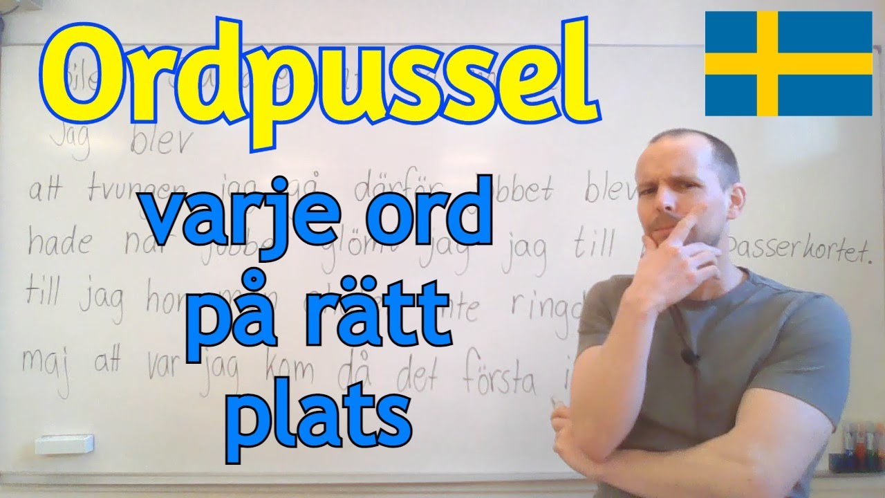 Ordpussel (ordföljd) SFI - YouTube