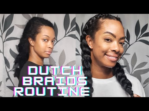 EASY DOUBLE DUTCH BRAIDS FOR BEGINNERS/ LONG NATURAL CURLY HAIR - YouTube