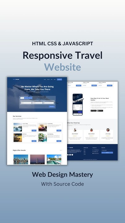 Responsive Travel Website Using Html Css And Javascript Webdevelop Webdesign Htmlcsstutorial