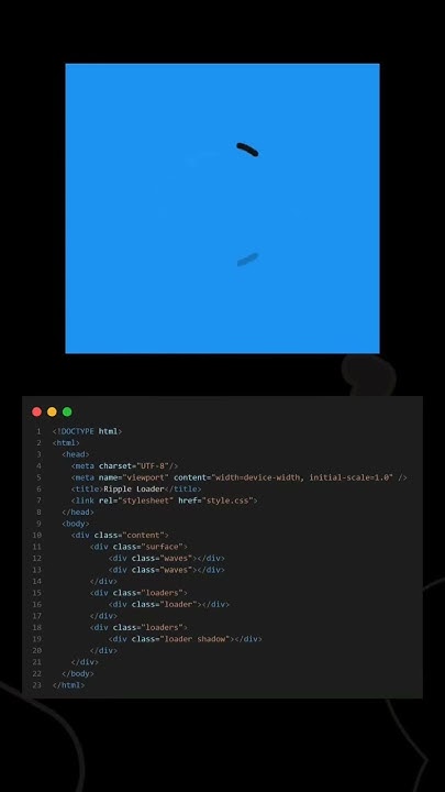 Ripple Loader Using Html Css 😋😎 Css Html Coding Youtube