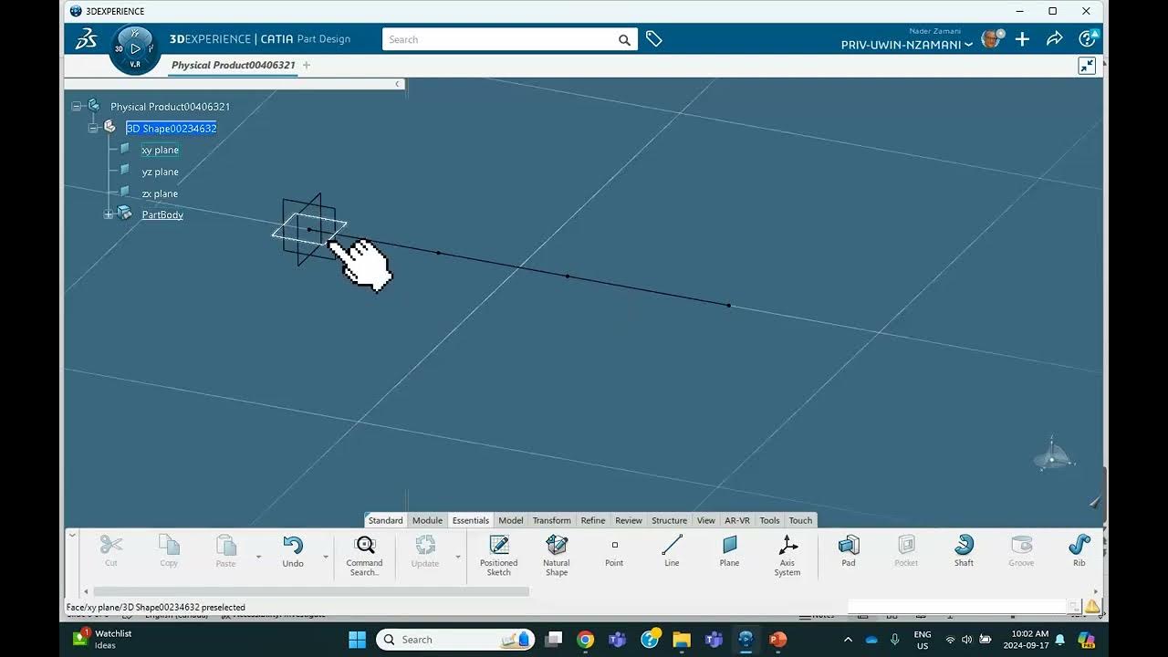 Tutorial 12 Strategy II, Modelling an Internal Hinge Conducting FEA of a Beam in 3DEXPERIENCE ...