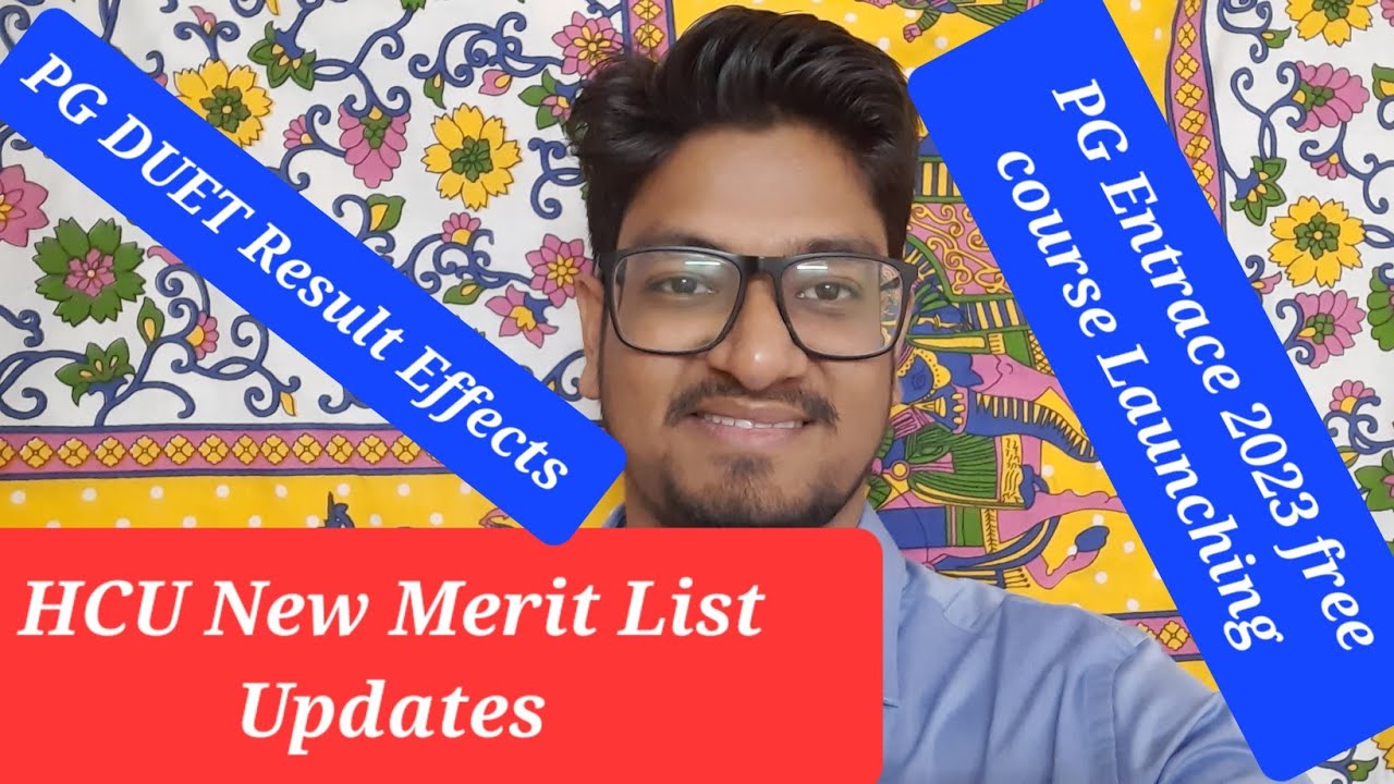 #hcu PG Next merit list due to DU PG RESULT | Launching free Course for ...