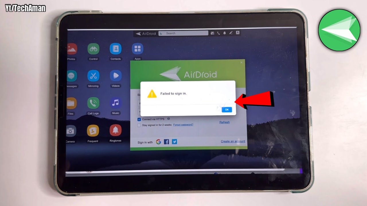 AirDroid Failed to sign in Problem | Airdroid Web not open | Airdroid Log in Problem Today - YouTube