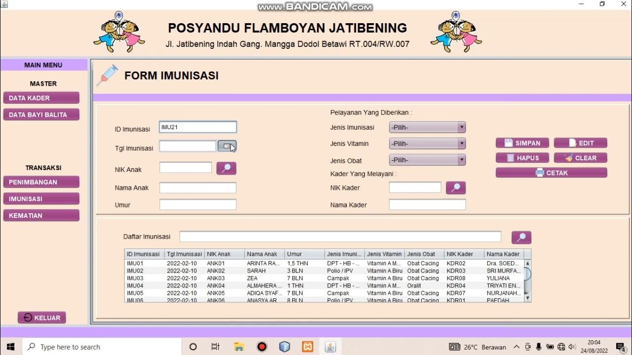 MEMBUAT APLIKASI POSYANDU BERBASIS DESKTOP (JAVA NETBEANS IDE 8.2) - YouTube