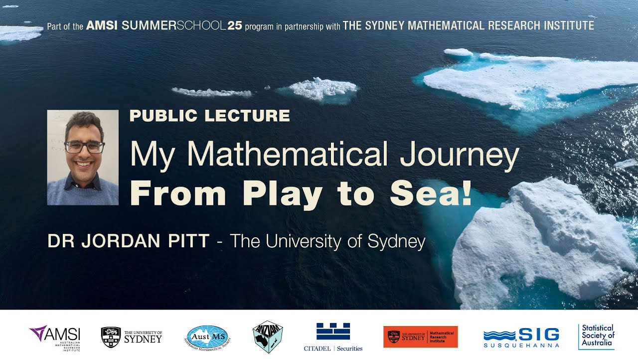 My mathematical journey: From play to sea! Dr Jordan Pitt, The ...