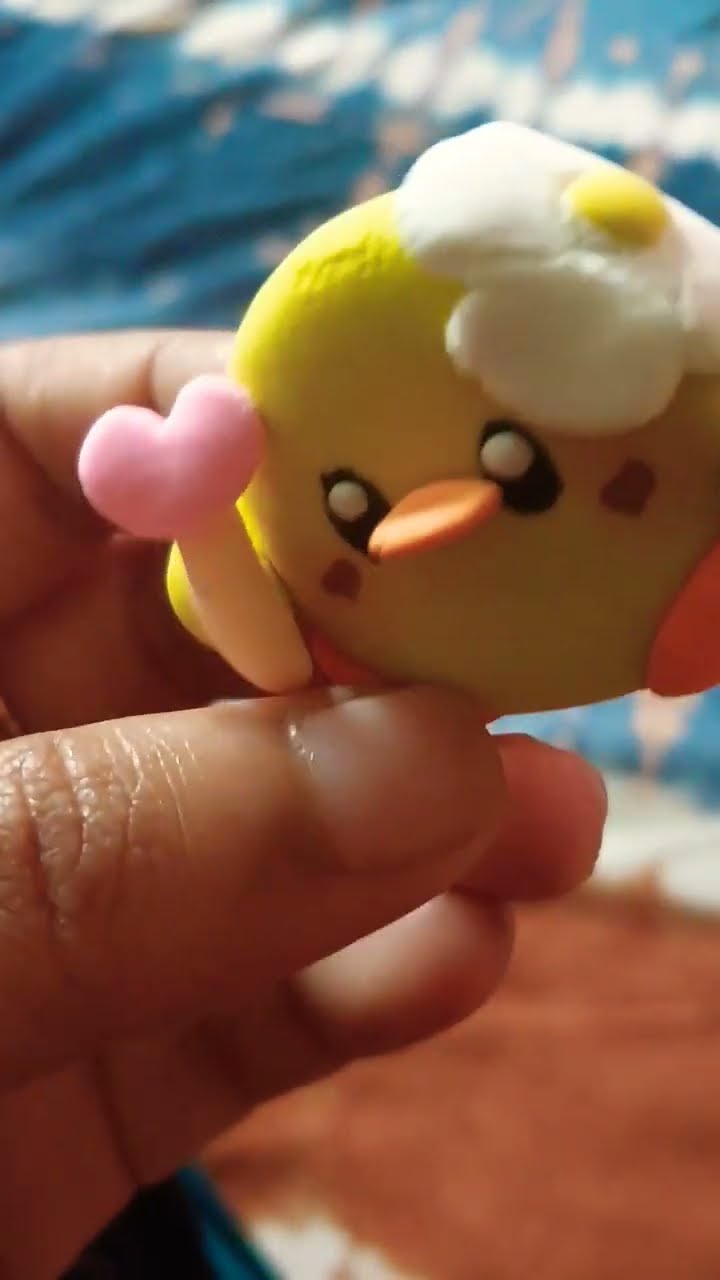 soooo cute yellow clay duck #diy #clayart #claydoll #creative #artwork ...