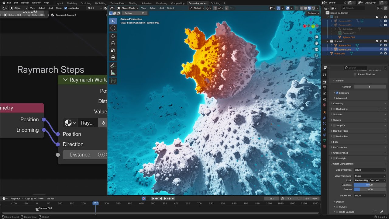 Blender Fractals using Repeat Zones (NPR branch) - YouTube