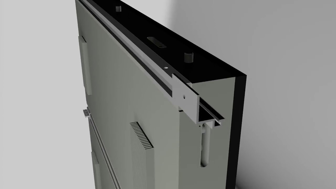 installation of p10 front service cabinet with aluminum lock - YouTube