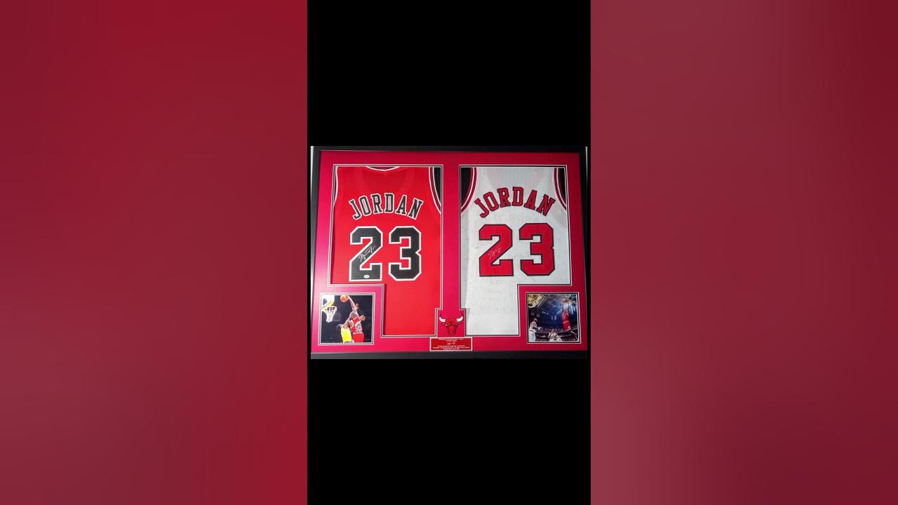 Michael Jordan Chicago Bulls Display Custom Framed 2 Signed Autographed Jerseys - Trading Frames ...