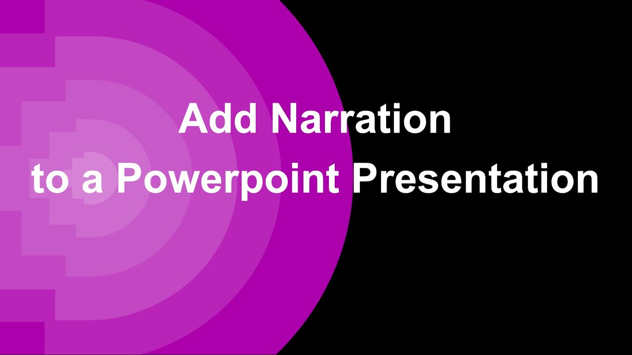 Add narration to PowerPoint and export to video V1 - YouTube