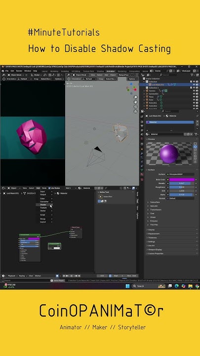 Blender 4.2+ - How to Disable Shadow Casting #minutetutorials #howto #blender - YouTube