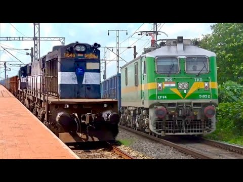 🔥🔥 INDIAN RAILWAYS MOST POWERFUL FREIGHT TRAIN IN ACTION | FREIGHT ...
