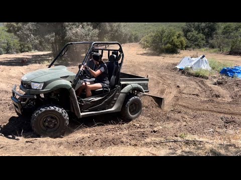 Box blade on a UTV: does it work? - YouTube