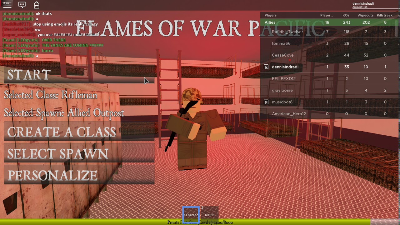 ROBLOX|| Flames of War Pacific: Hacksaw Ridge Gameplay (KILLING SPREE ...