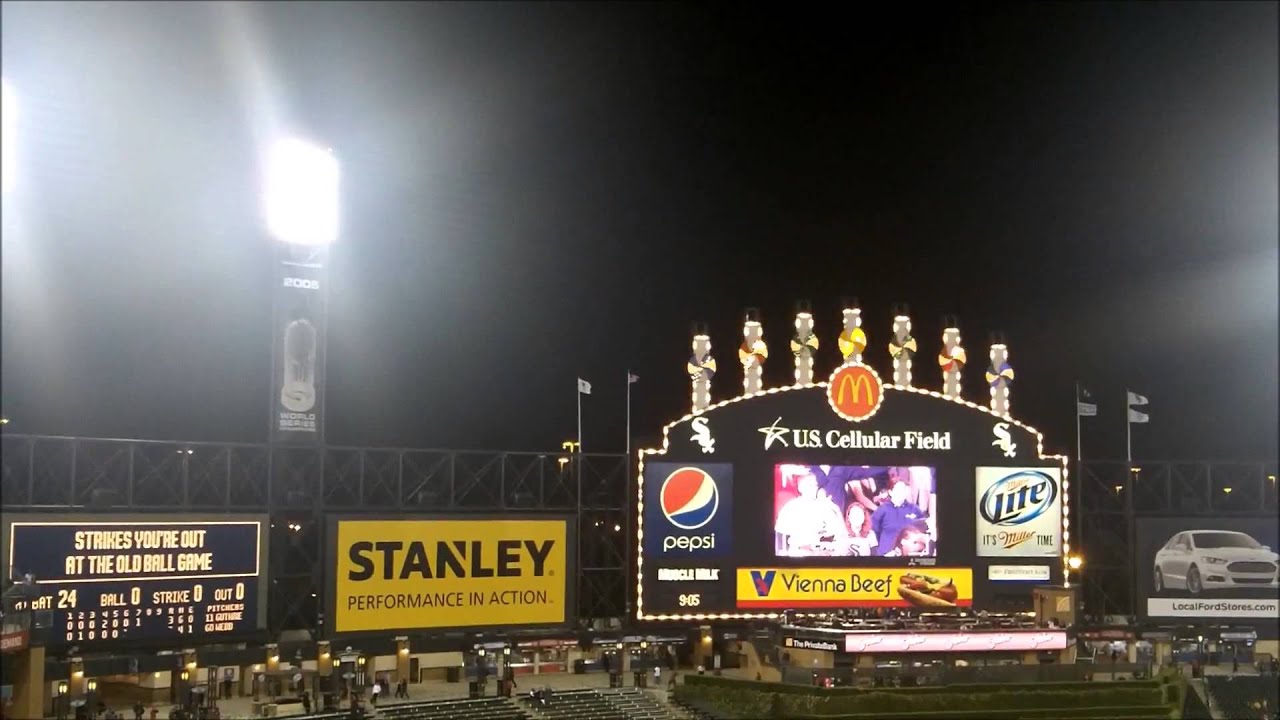 Comiskey Park U S Cellular Field Scoreboard September 21, 2013 - YouTube