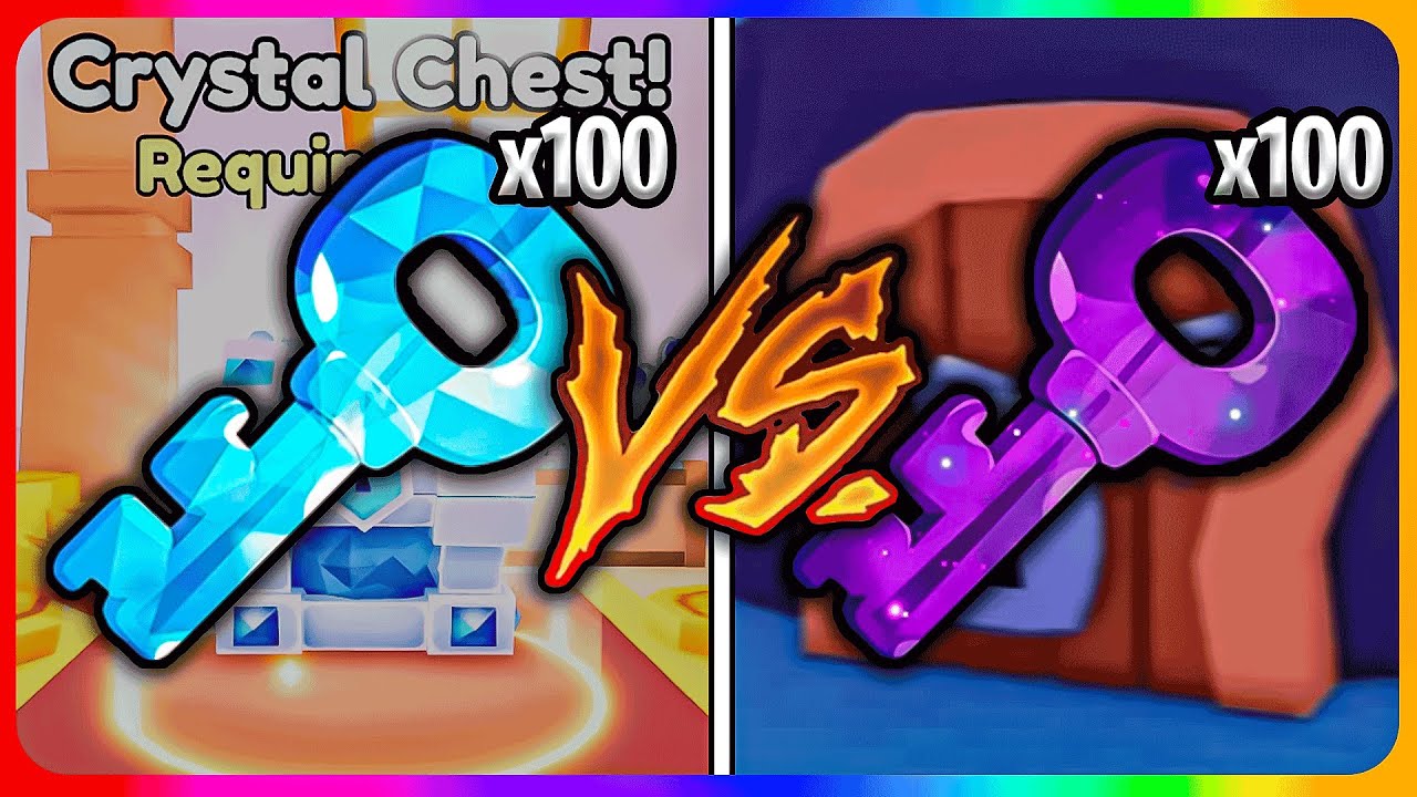 100 Crystal Keys VS 100 Secret Keys 🔑 in Pet Simulator 99 [Which One is ...