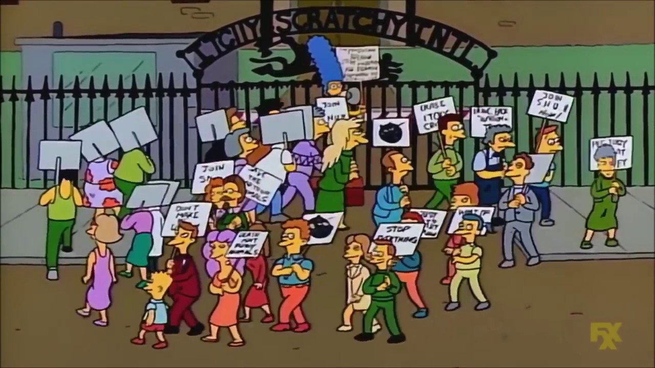 Marge Protests Against Violence In Itchy And Scratchy - The Simpsons ...