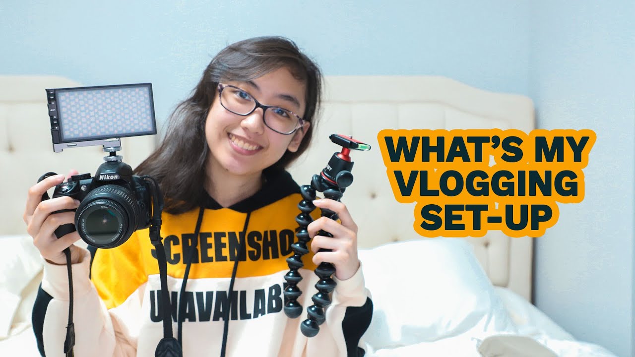 My vlogging set-up + lighting equipment from Lazada - YouTube