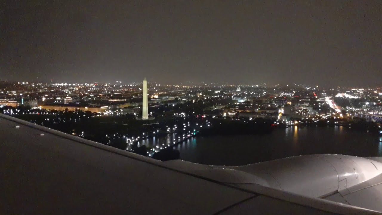 River Visual Approach into Washington Reagan National Airport (DCA) on ...