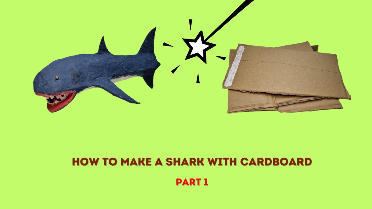 How to make a shark out of cardboard - YouTube