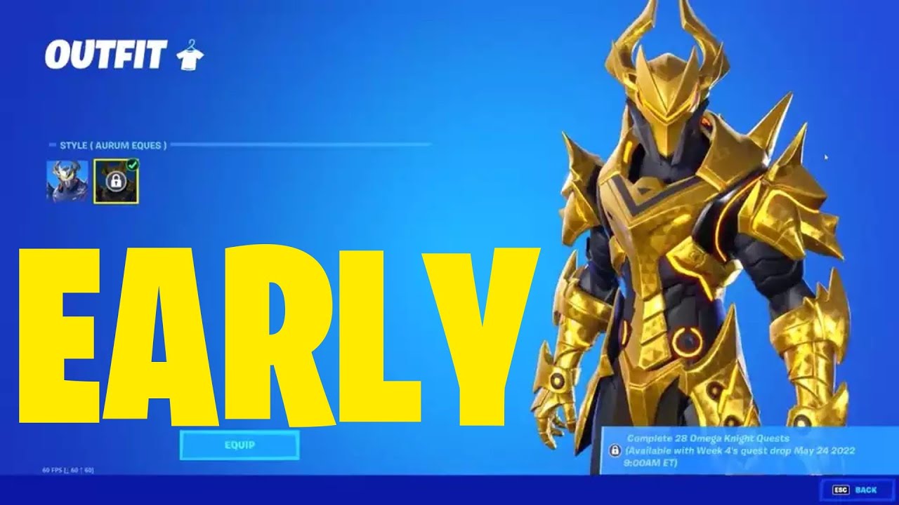HOW TO GET GOLDEN OMEGA KNIGHT STYLE IN FORTNITE! (Early) - YouTube